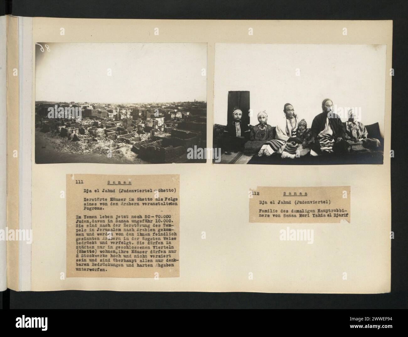 General views of Sanaa, Yemen, photographed by Robert Deutsch in 1931 ...