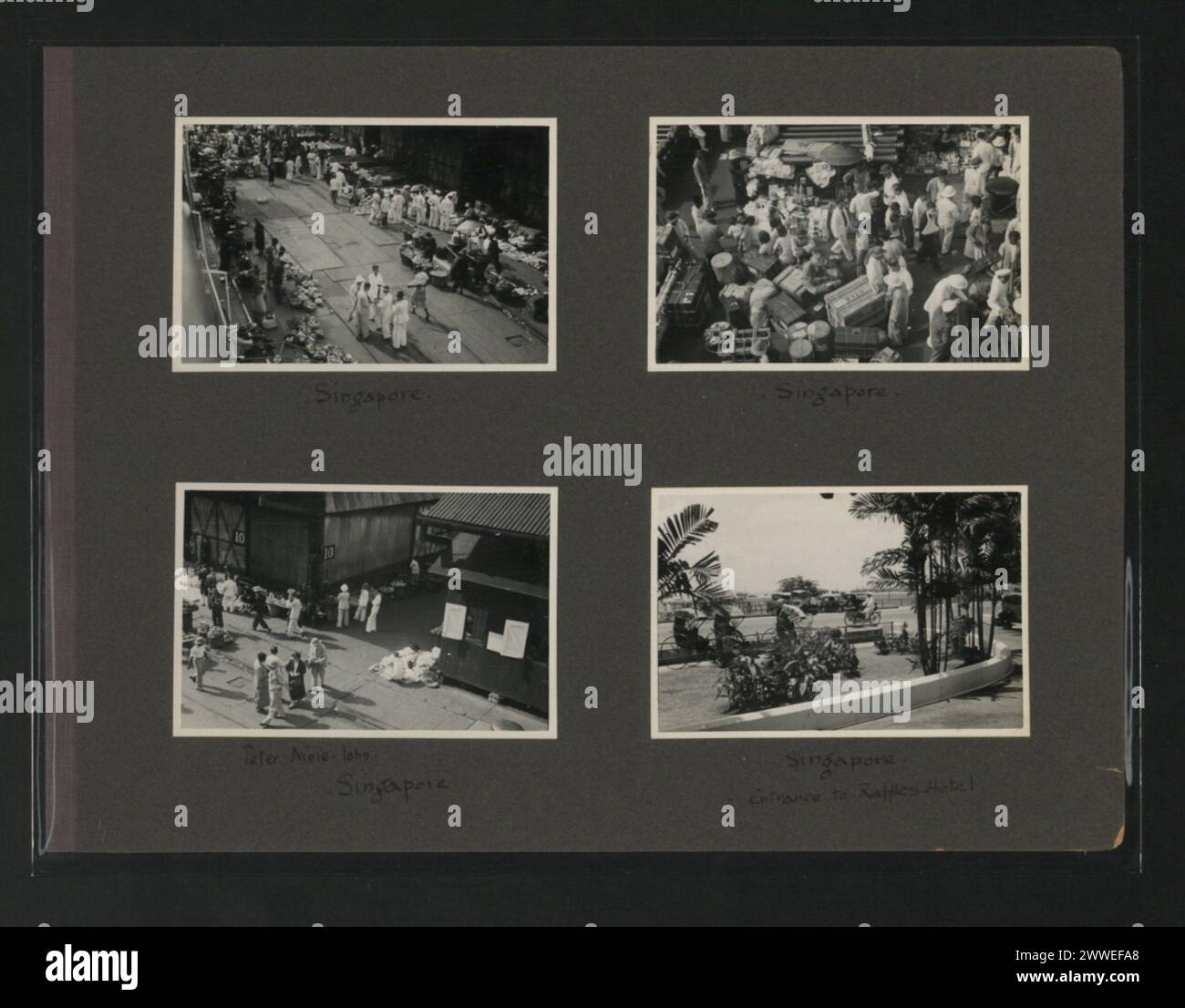 Description: Singapore Location: Singapore, Malaya Date: 1935 Description: Entrance to Raffles ...