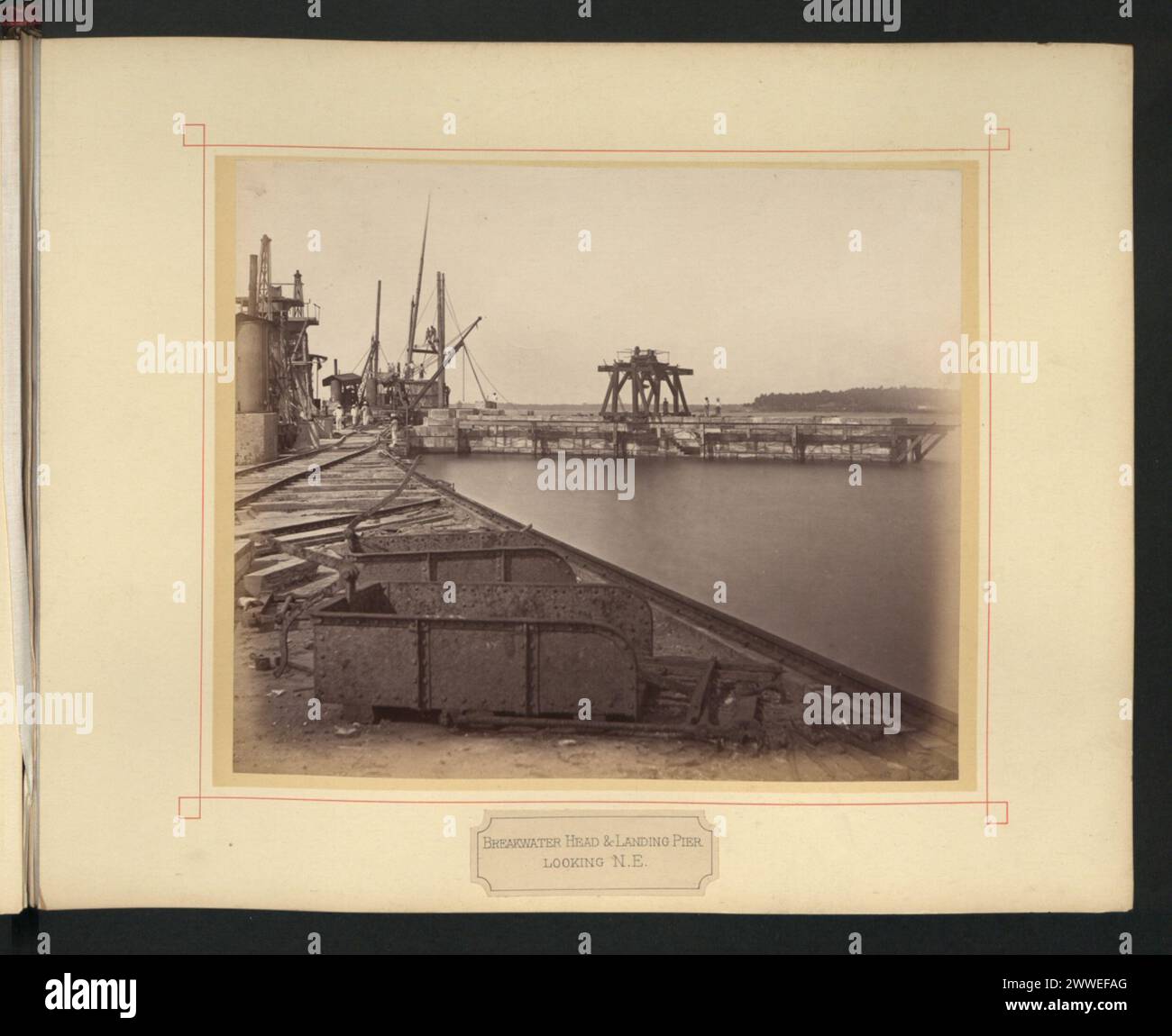 Description: Breakwater head & landing pier. Looking N.E. Location ...