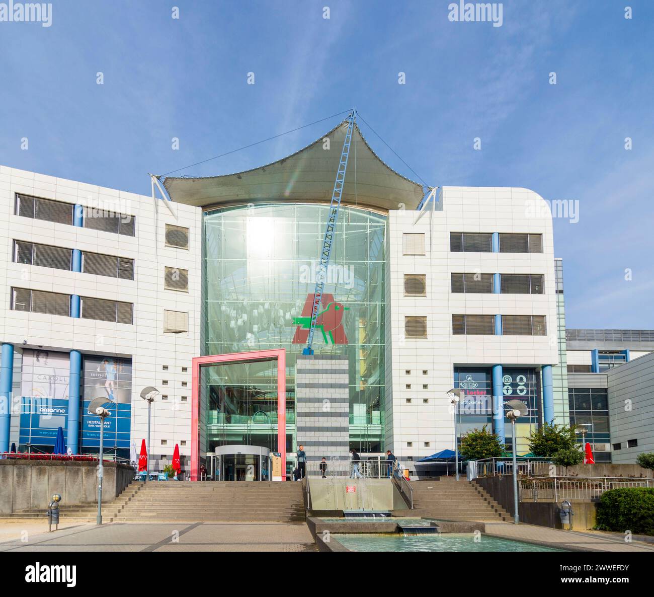 shopping mall Kirchberg District Center Luxembourg City Luxemburg, LÃt ...