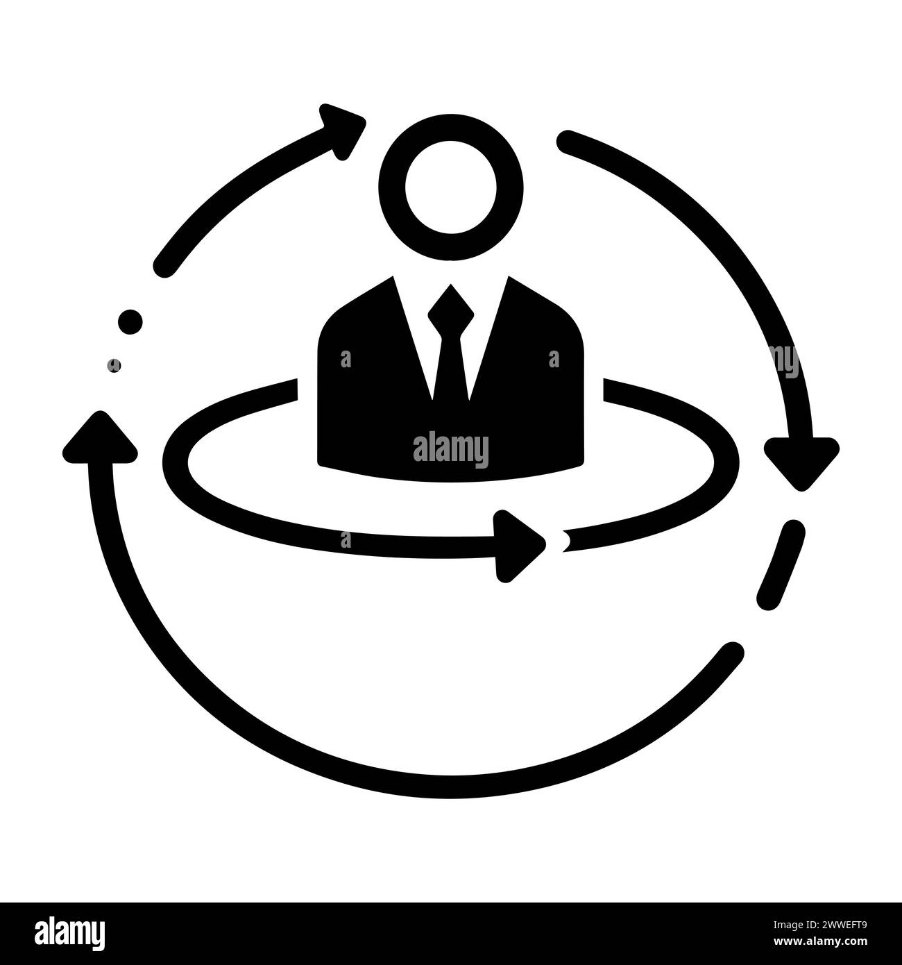 3d reality icon. User rotate icon. Person rotation symbol. Vector ...