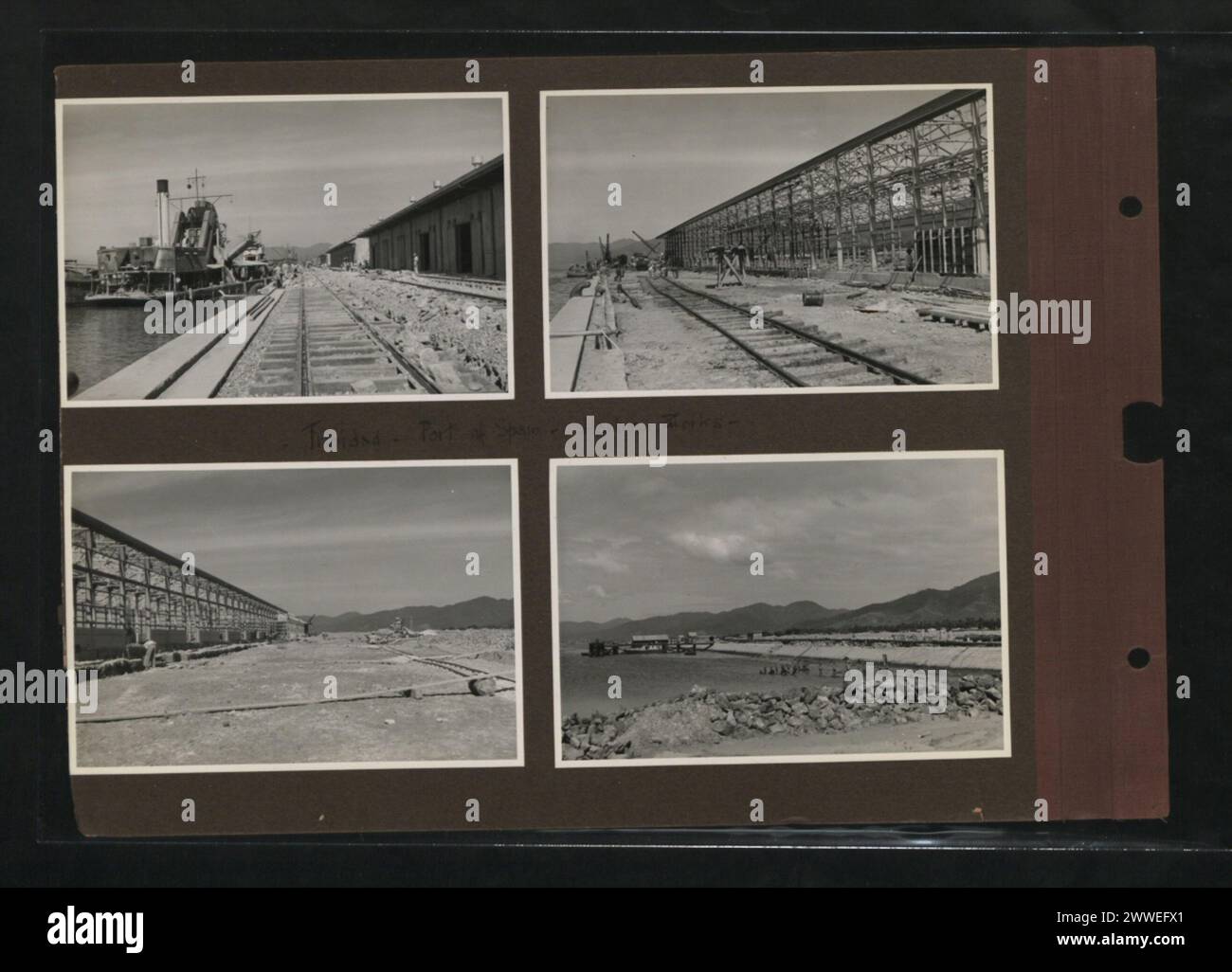 Harbour works in Port of Spain, Trinidad and Tobago, showing dock ...