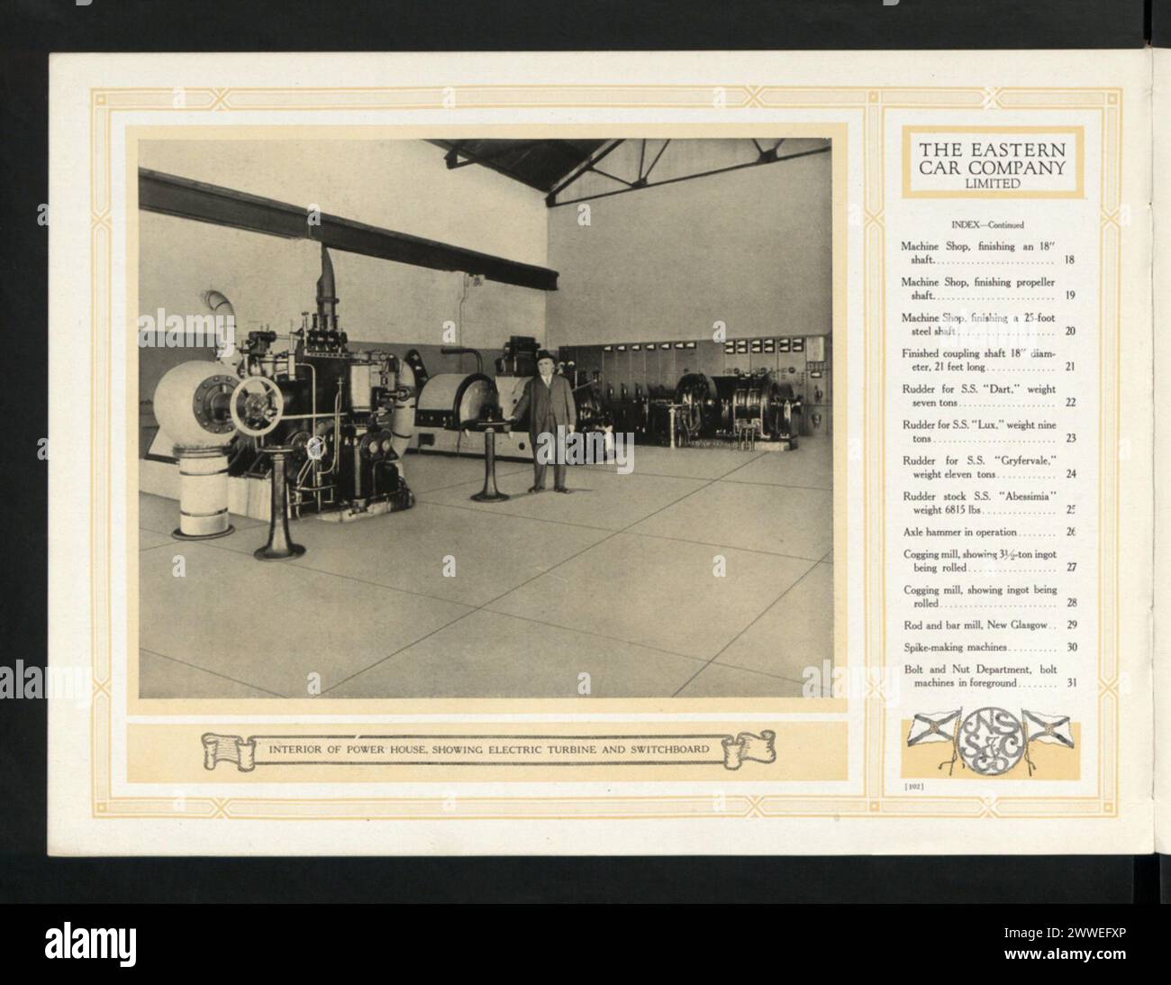 Photographs of the interior of the Eastern Car Company Limited power ...