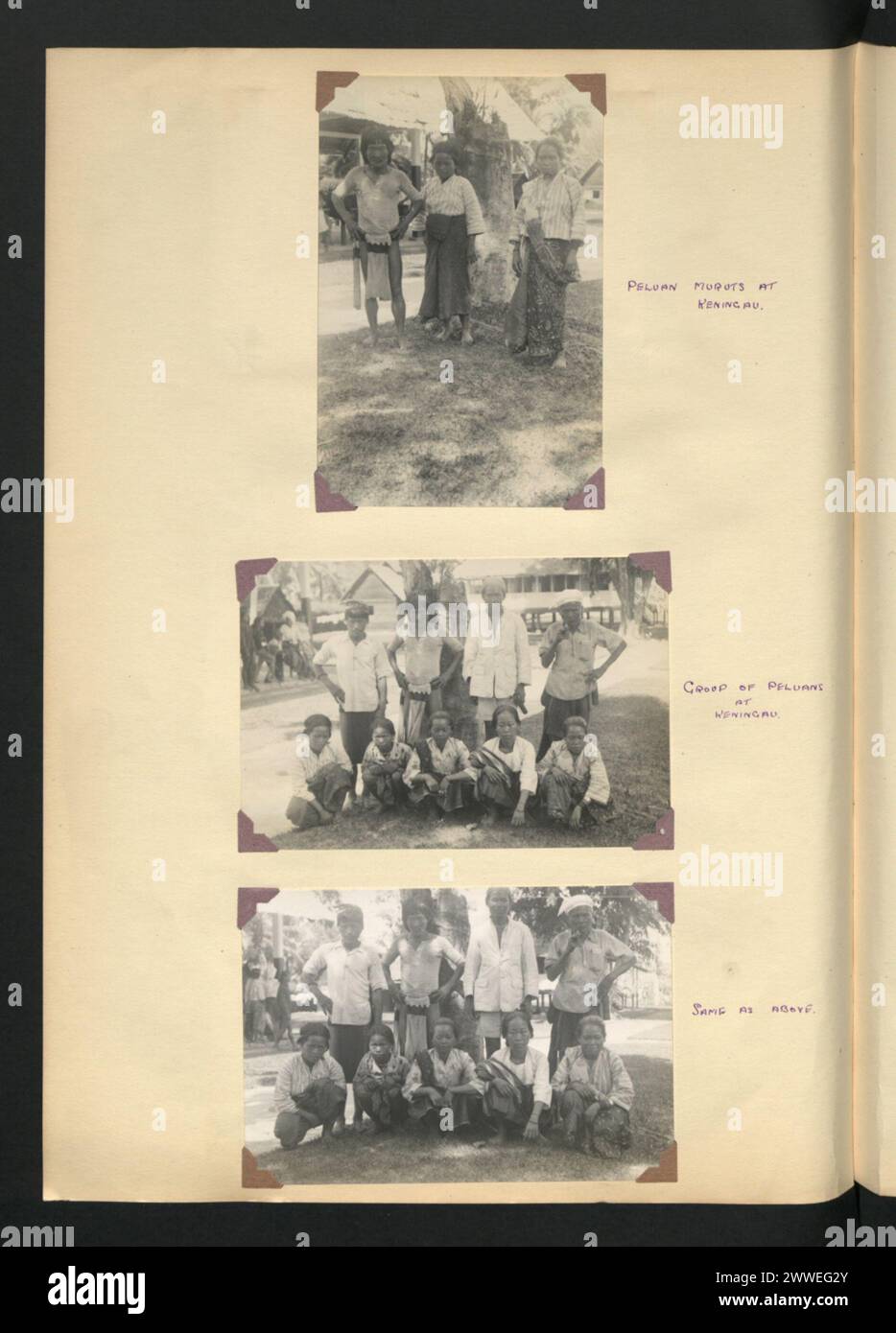 Group of Peluan Muruts at Keningau, Borneo, depicting social gathering ...