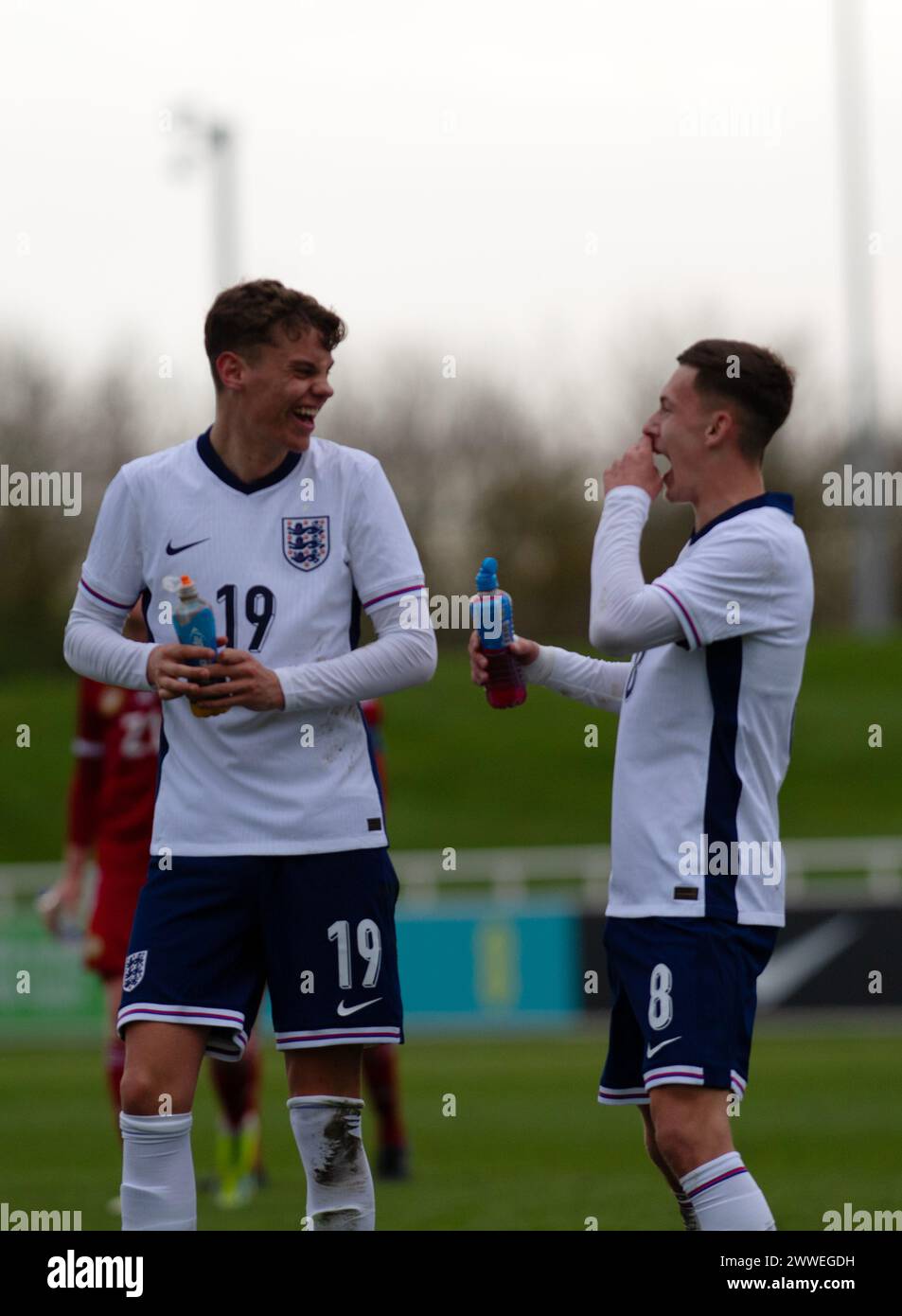 St Georges Park, UK. 23rd Mar, 2024. All smiles for Ollie Harrison (19 ...