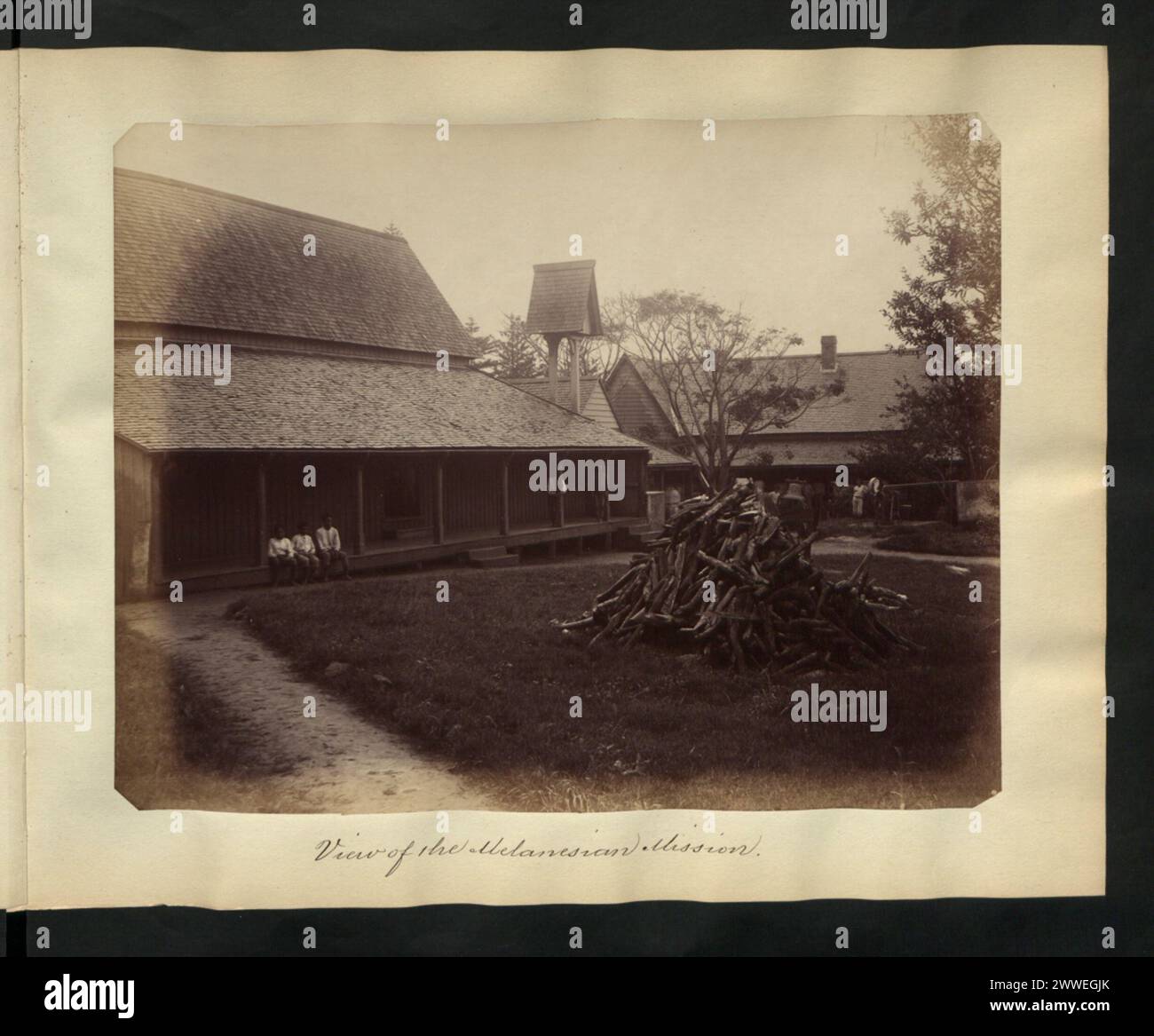 Photograph showing the Melanesian mission on Norfolk Island, Australia ...