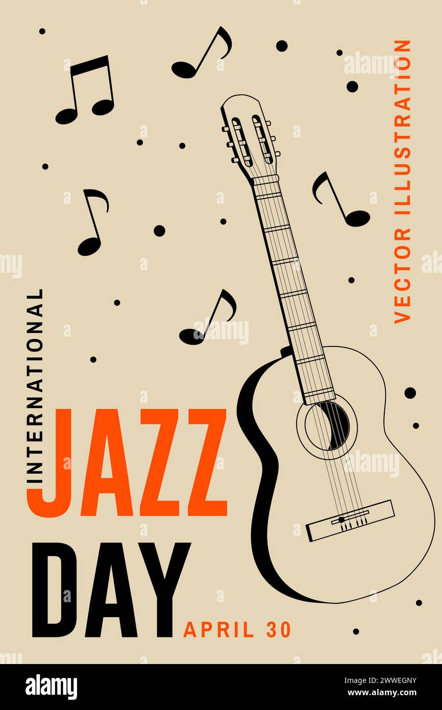Jazz Day. Poster background template for music festival. Classical ...