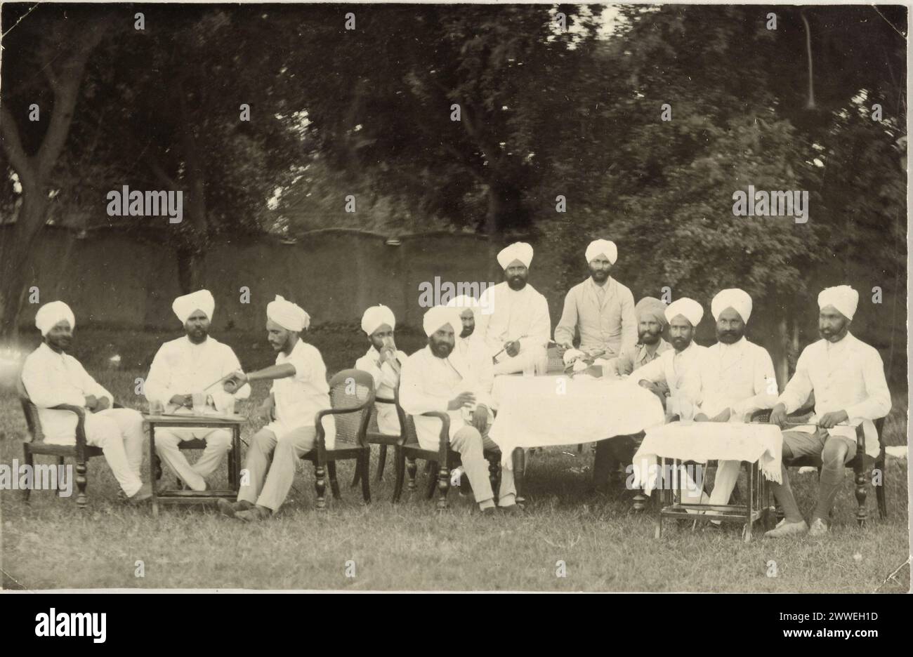 Photograph from 1933–1935 showing Sikh officers gathered at the Indian ...