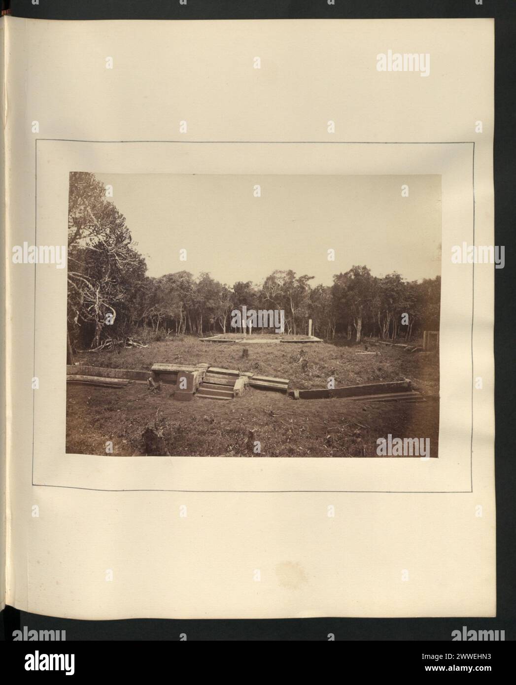 View of the first pavilion from the east among newly discovered ruins ...