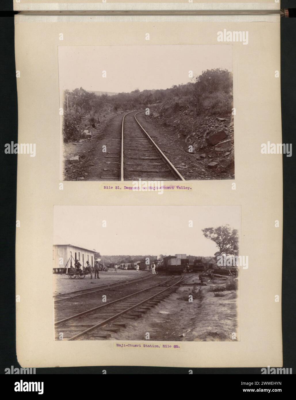 The descent to Naji-Chumvi Valley at Mile 31 and Maji-Chumvi Station at ...