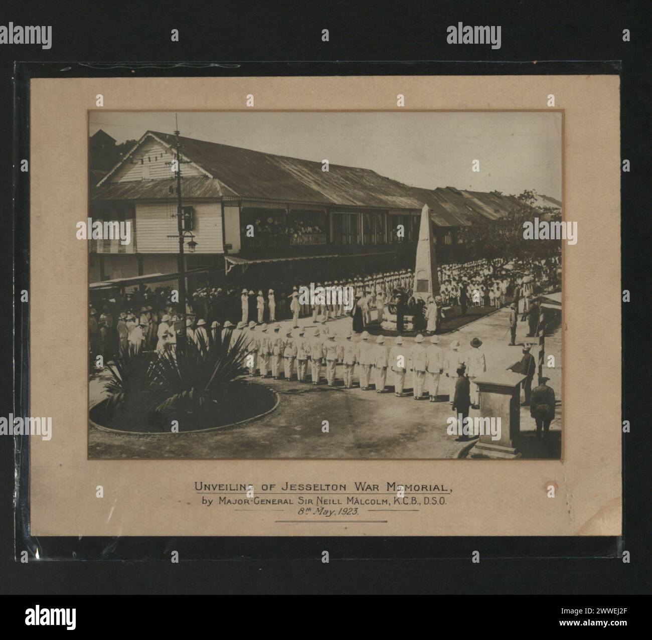 Description: Unveiling of Jesselton War Memorial, by Major-General Sir ...