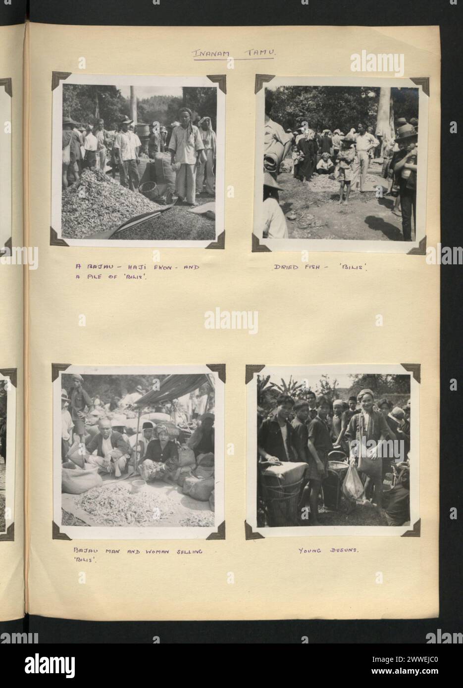 Description: Inanam Tamu. A bajau - haji ekon - and a pile of 'bilis ...