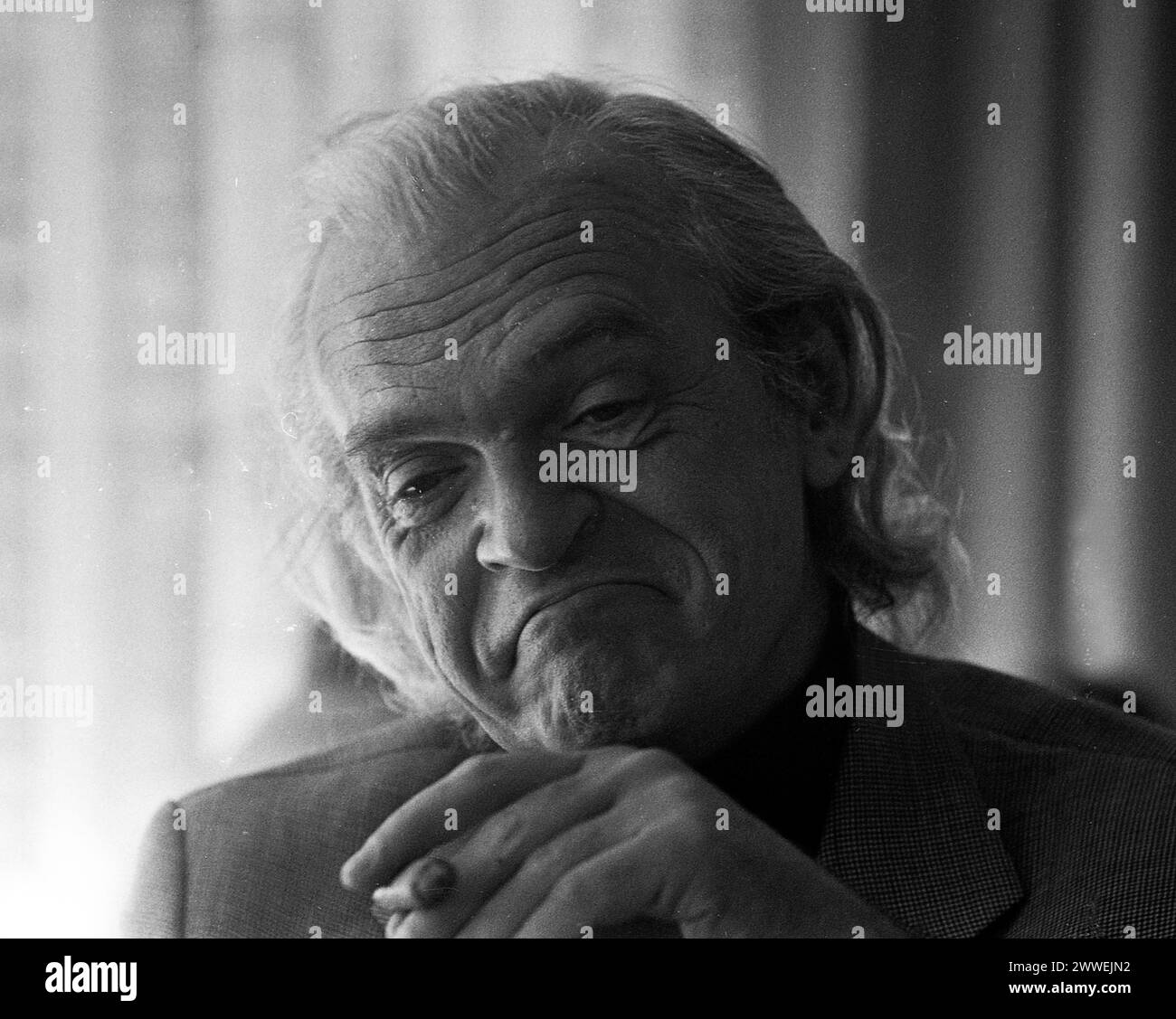 Polish pianist Witold Malcuzynski, during a press interview in Buenos ...