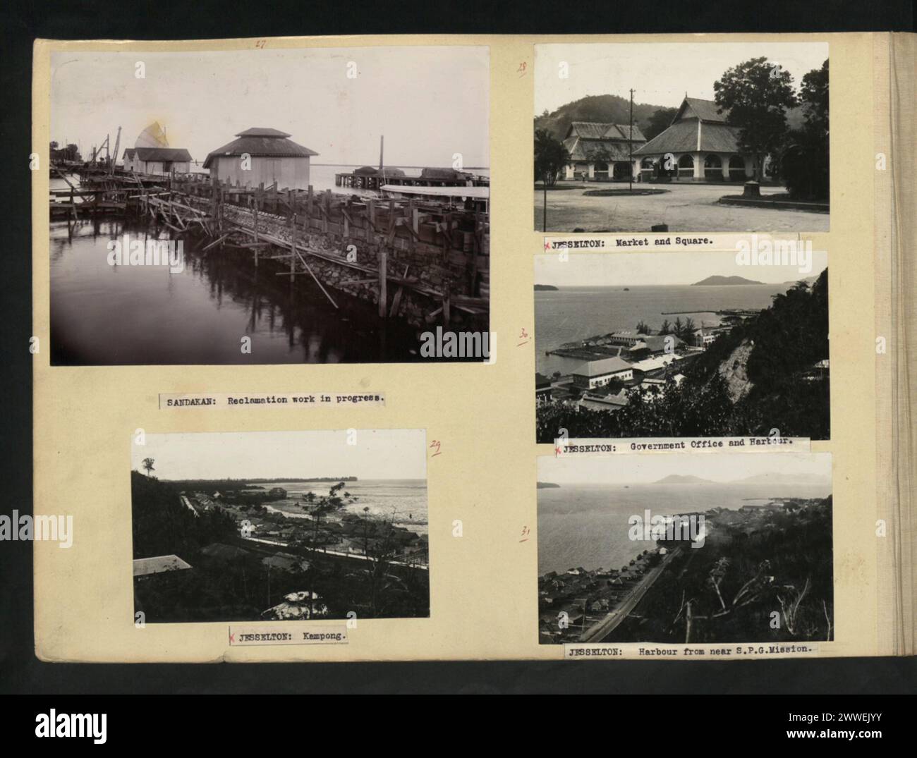 Description: Sandakan: Reclamation work in progress. Location: Sandakan ...