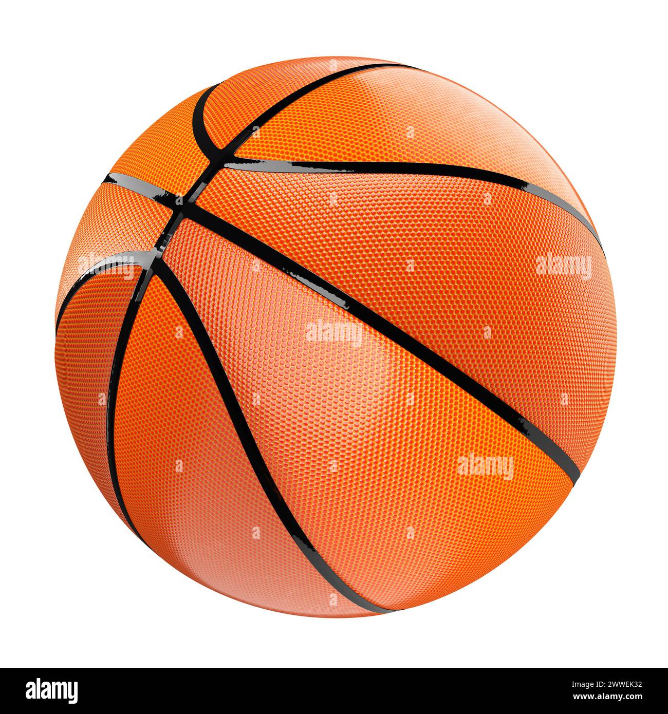 basketball isolated on a white background. 3d rendering Stock Photo - Alamy