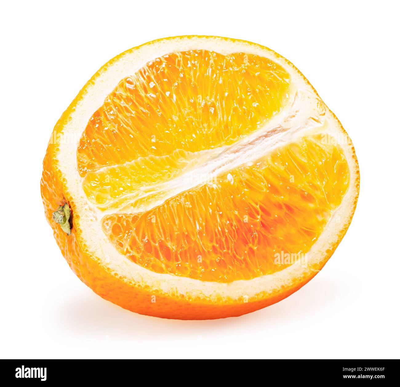 tasty orange slice isolated on the white background. Clipping path ...