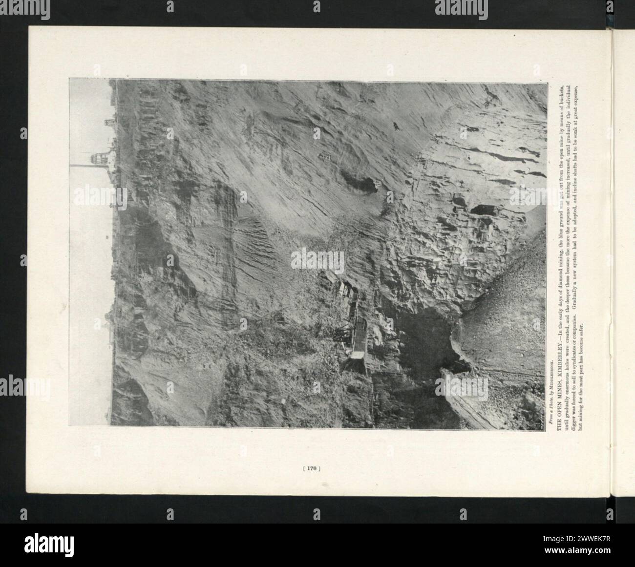 Open diamond mines in Kimberley, South Africa, showing excavation sites ...