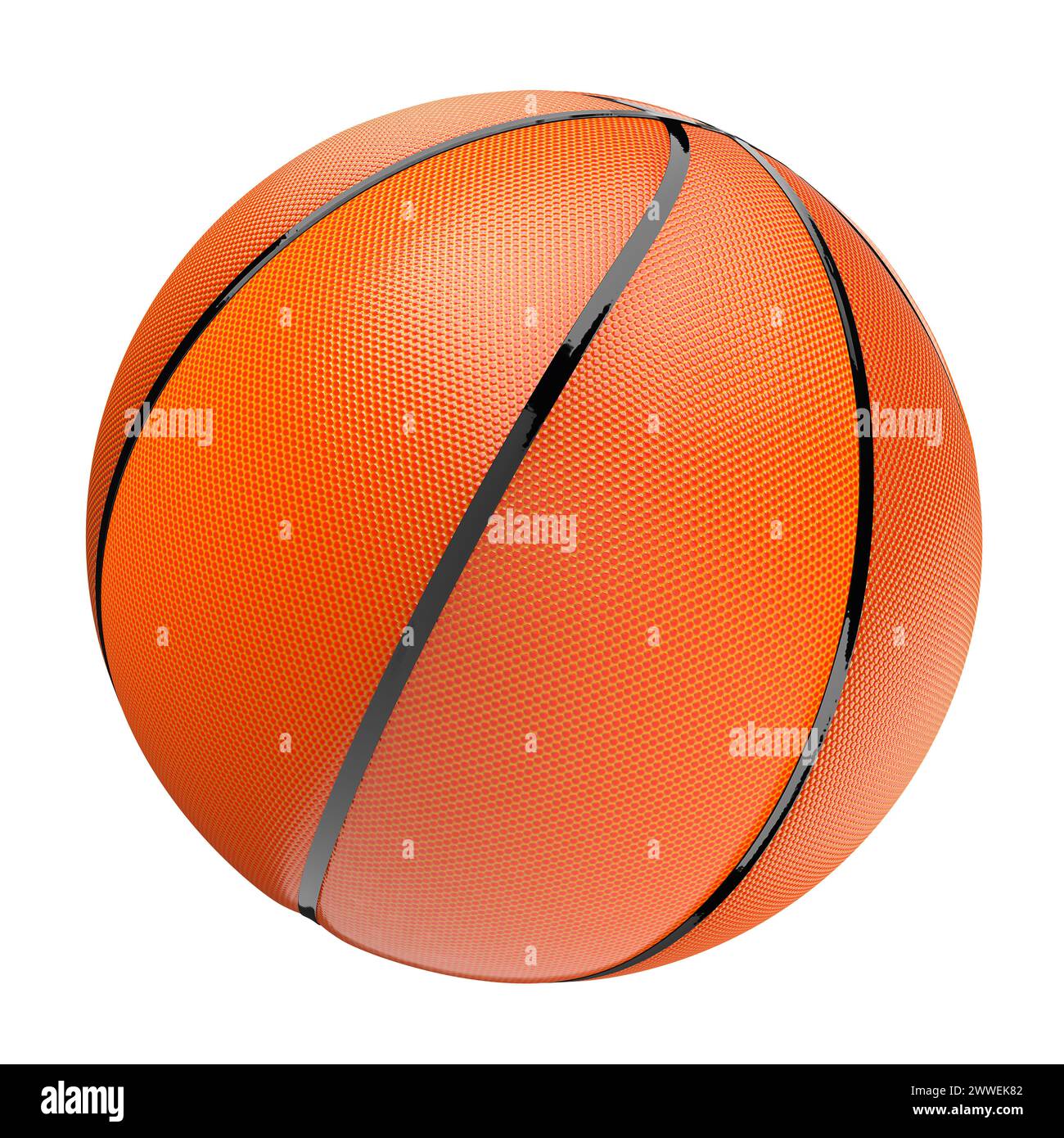 basketball isolated on a white background. 3d rendering Stock Photo - Alamy