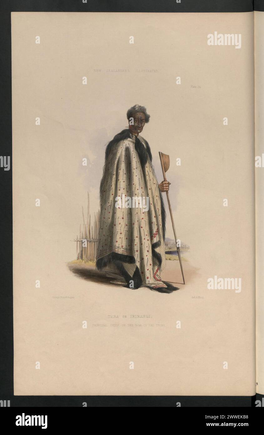 Photograph of Tara or Irirangi, principal chief of the Nga Ti Tai tribe ...
