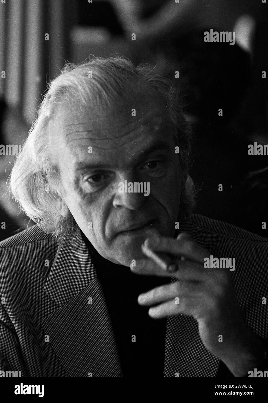 Polish pianist Witold Malcuzynski, during a press interview in Buenos ...