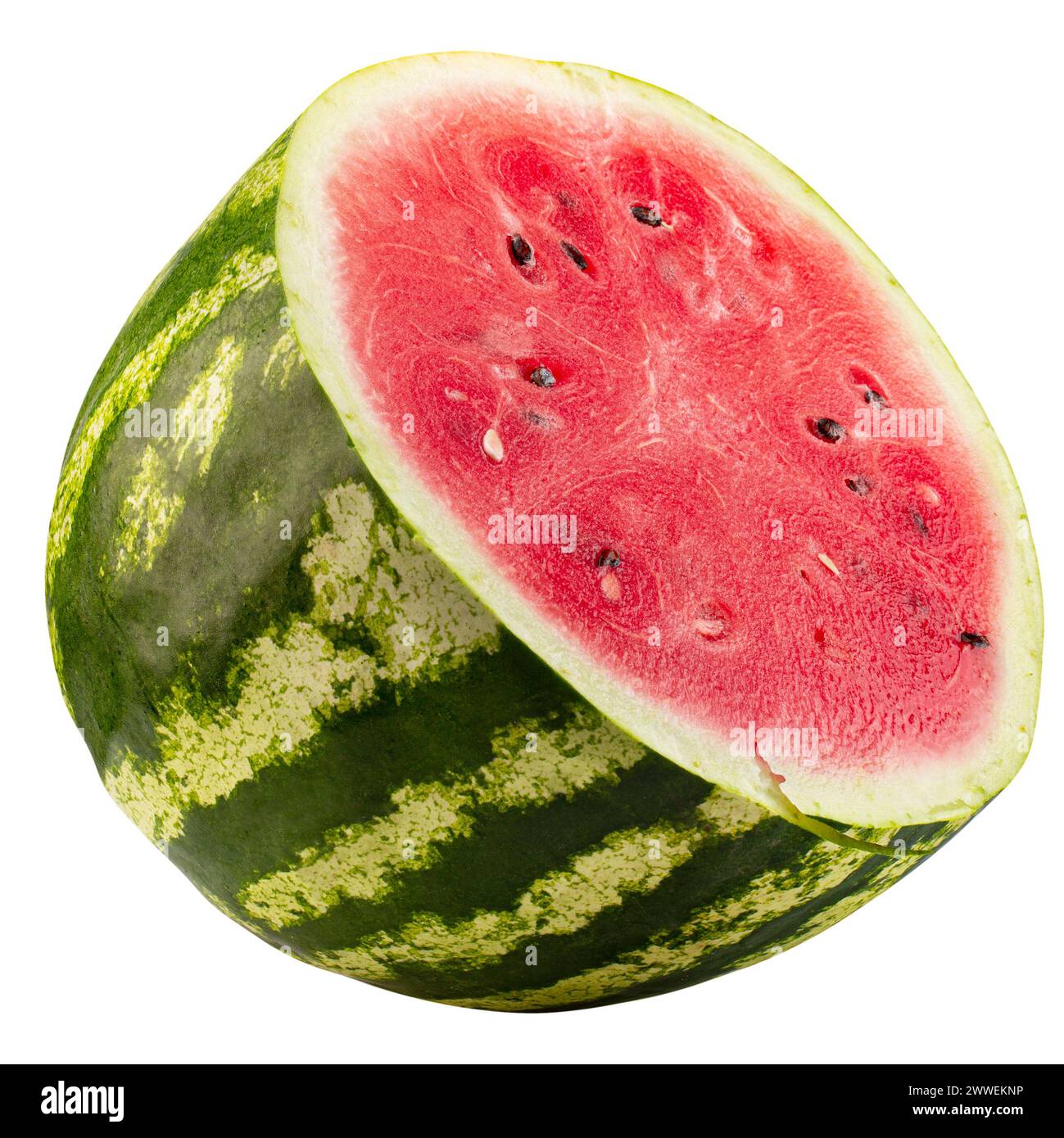 Closeup half watermelon on Cut Out Stock Images & Pictures - Alamy