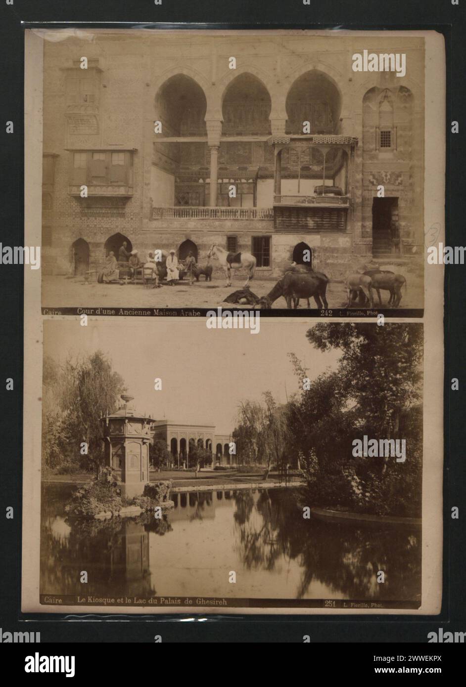 Description: Caire. Cour d'une Ancienne Maison Arabe. Location: Cairo ...