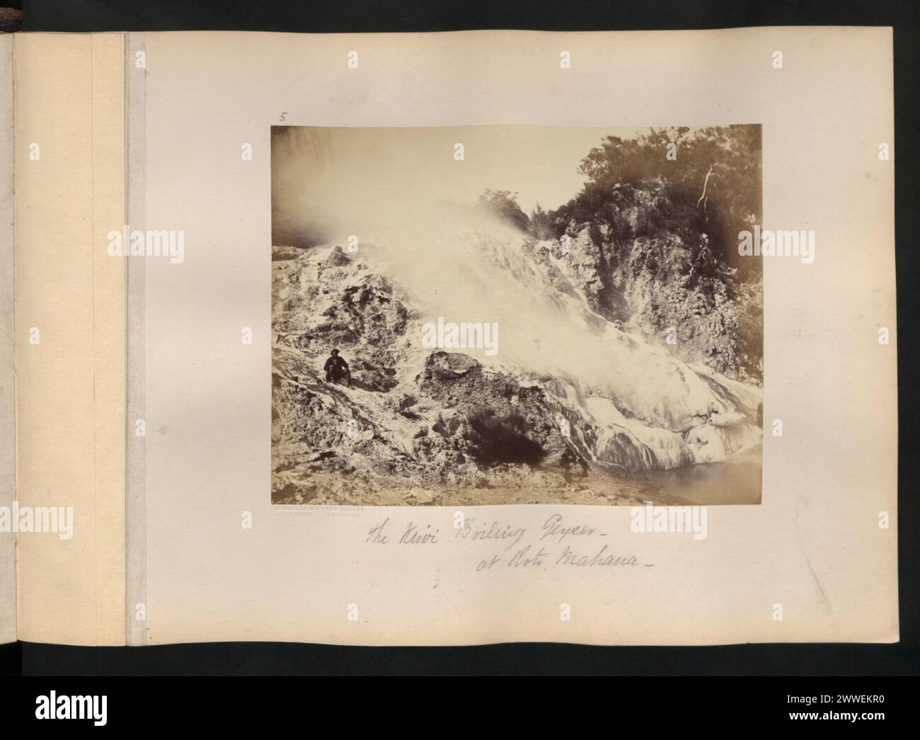 The Kuiri Boiling Geyser at Rotomahana, Rotorua, North Island, New ...