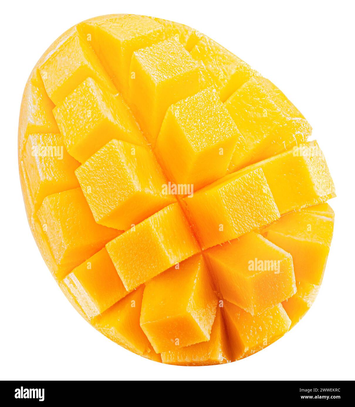 sliced mango isolated on white background Stock Photo - Alamy