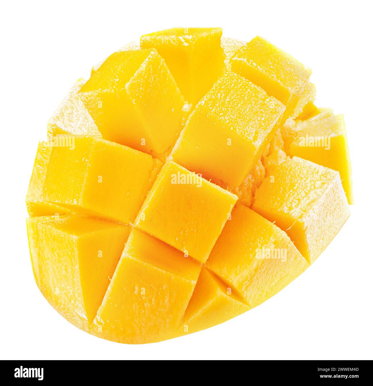 sliced mango isolated on white background Stock Photo - Alamy