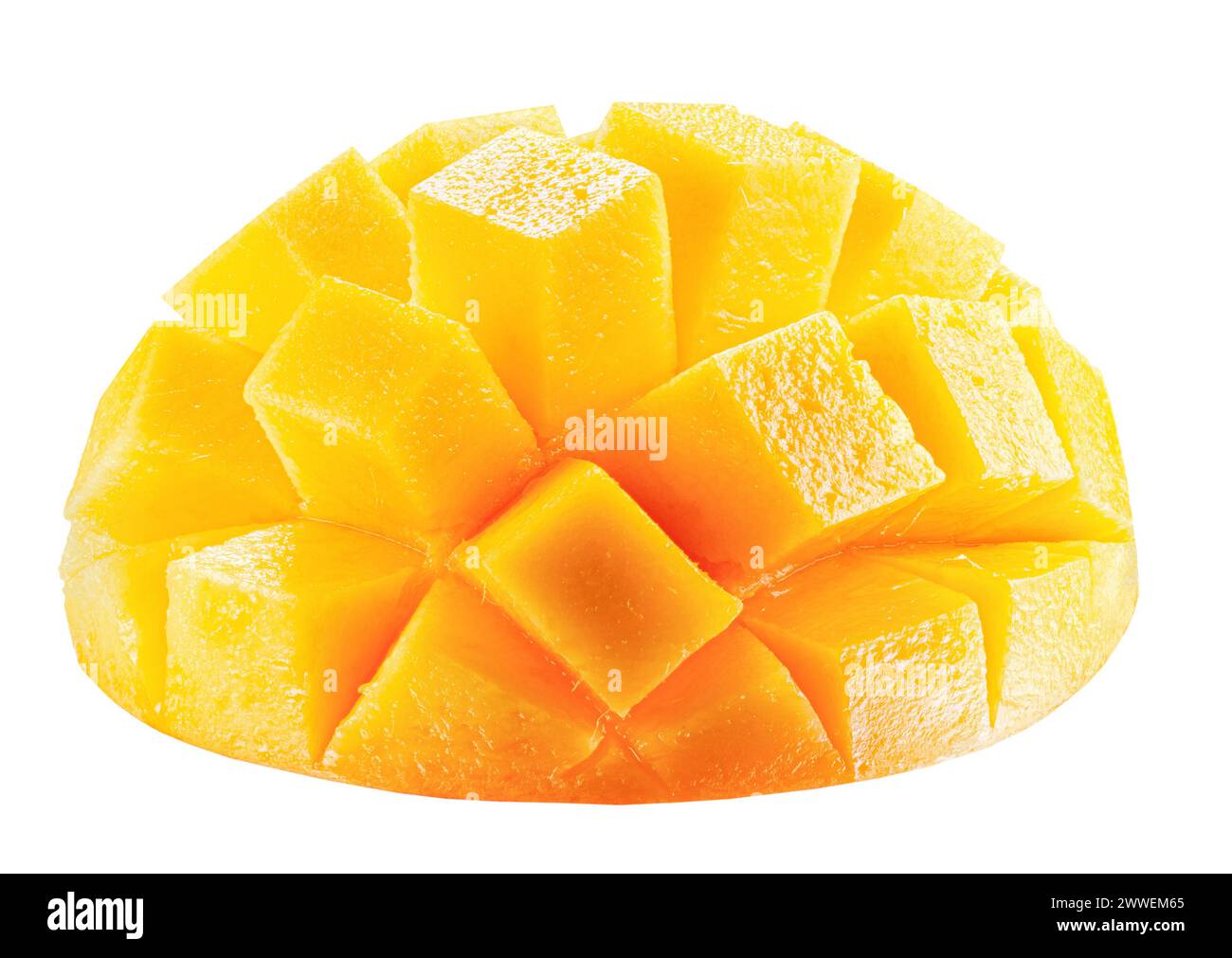 sliced mango isolated on white background Stock Photo - Alamy