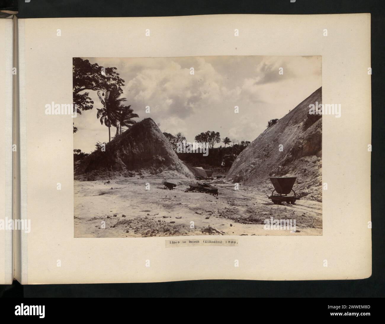 Description: Lines to beach (Kilindini) 1896. Location: Kilindini Date ...