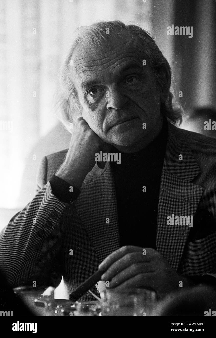Polish pianist Witold Malcuzynski, during a press interview in Buenos ...