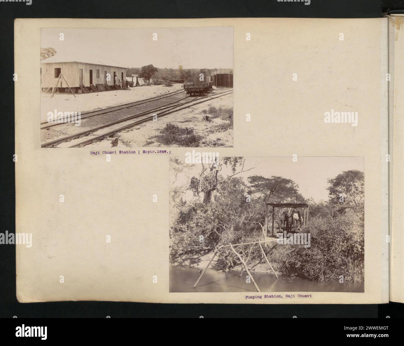 Description: Maji Chumvi Station (Septr.1897.) Location: Maji Chumvi ...