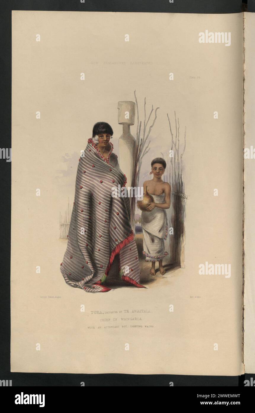 Description: New Zealanders Illustrated. Tora, daughter of Te Awaitaia ...