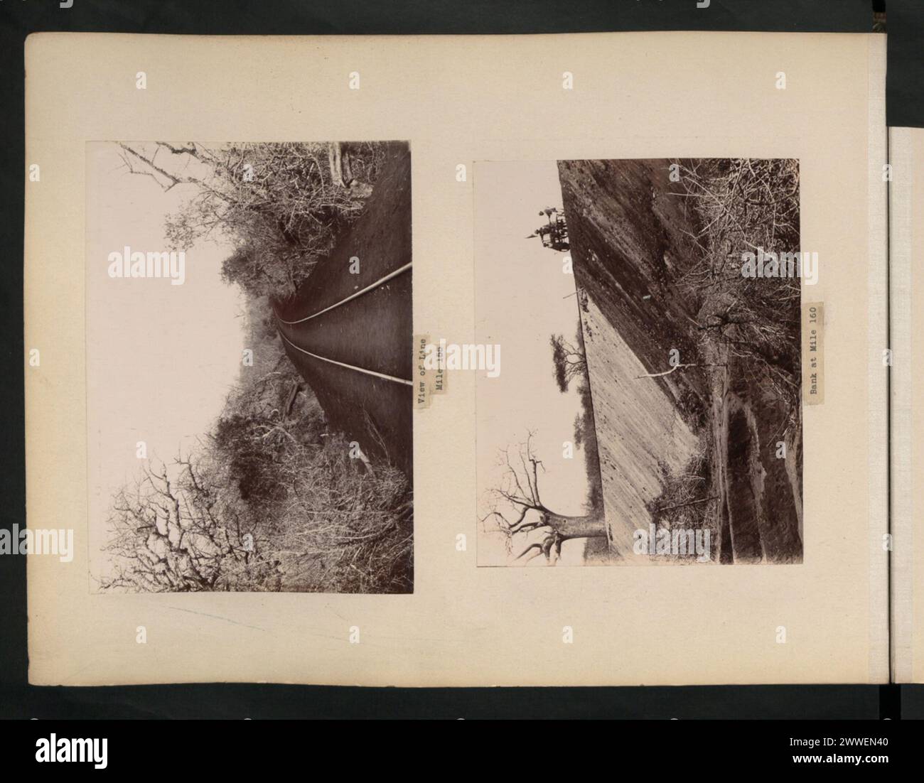 Description: View of line Mile 155 Description: Bank at Mile 160 ...