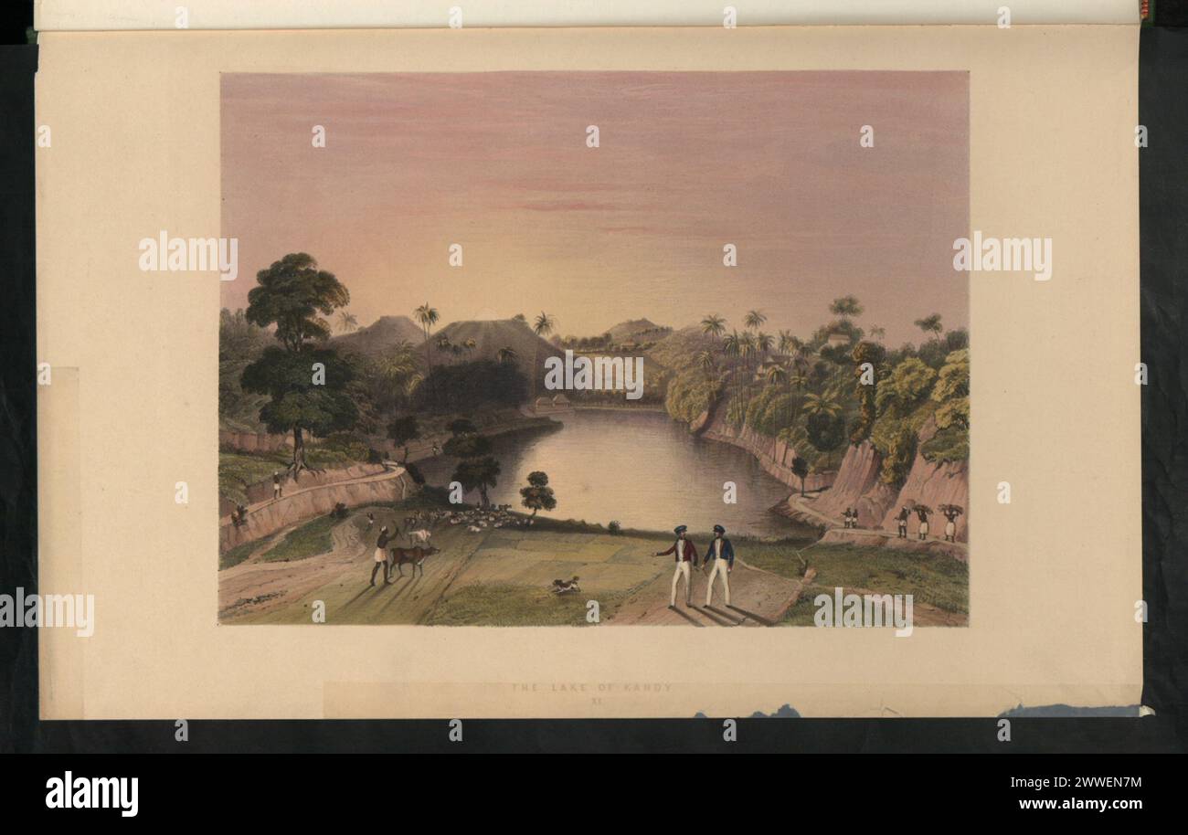 Description: The lake of Kandy. Location: Kandy, Ceylon asia, srilanka ...