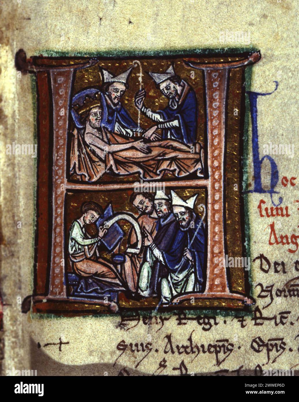 Illuminated manuscript initial from the 13th-century Black Book of the ...