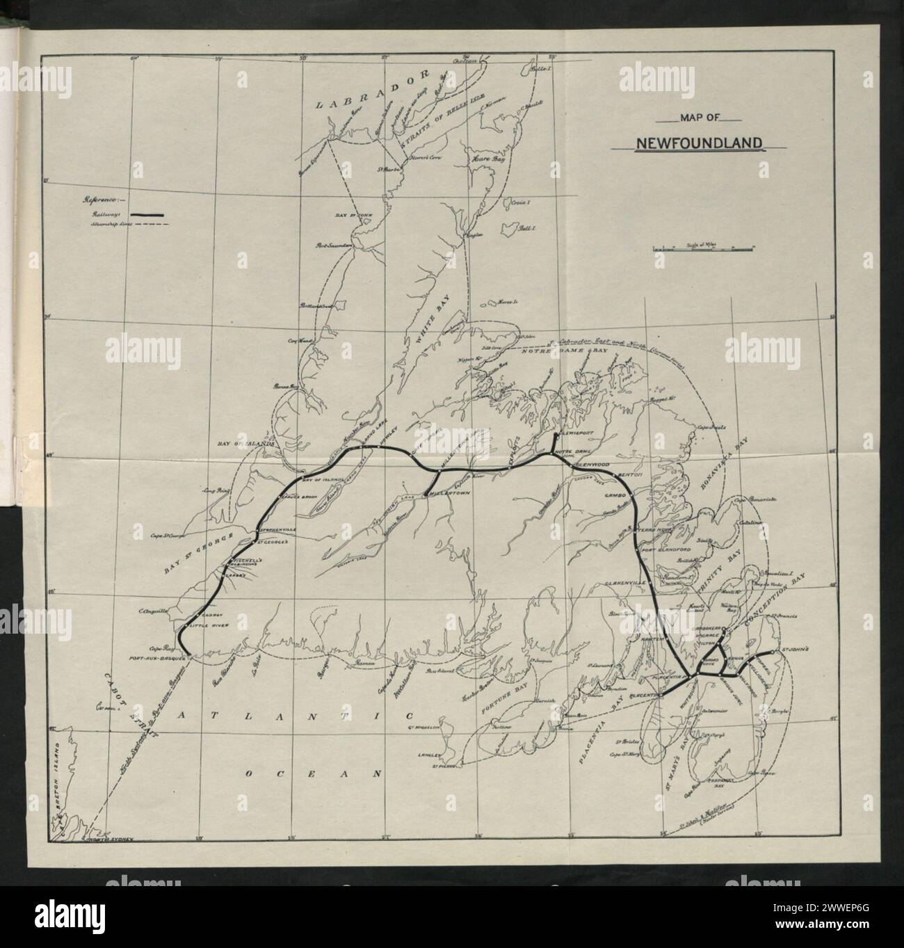 Description: Map of Newfoundland. Location: Newfoundland, Canada Date ...