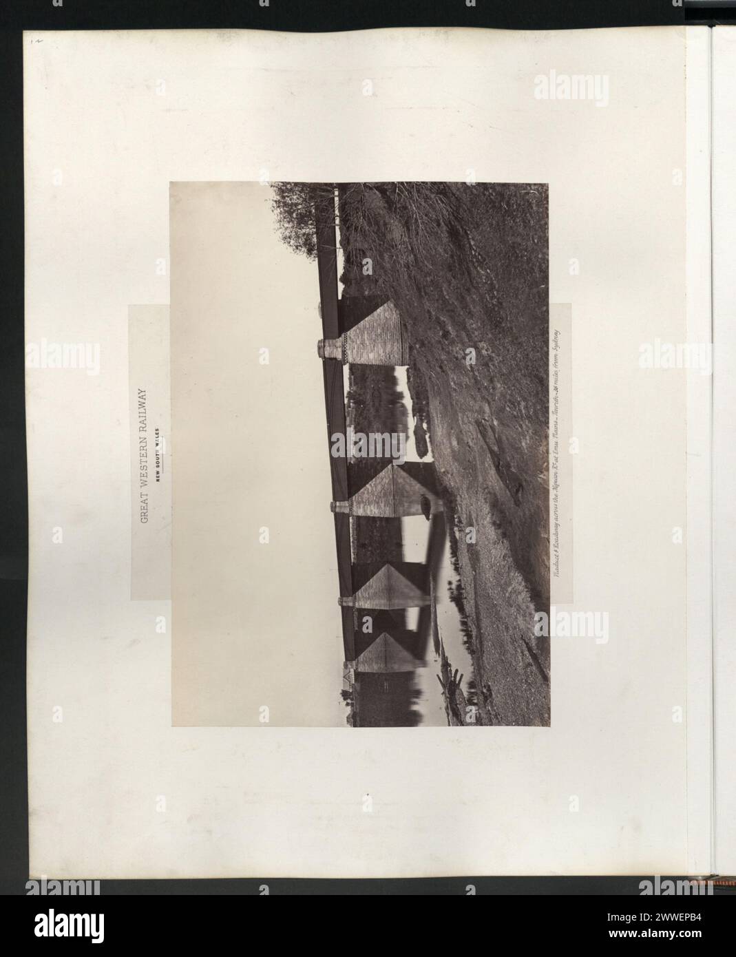 This image depicts the viaduct and roadway crossing the Nepean River at ...