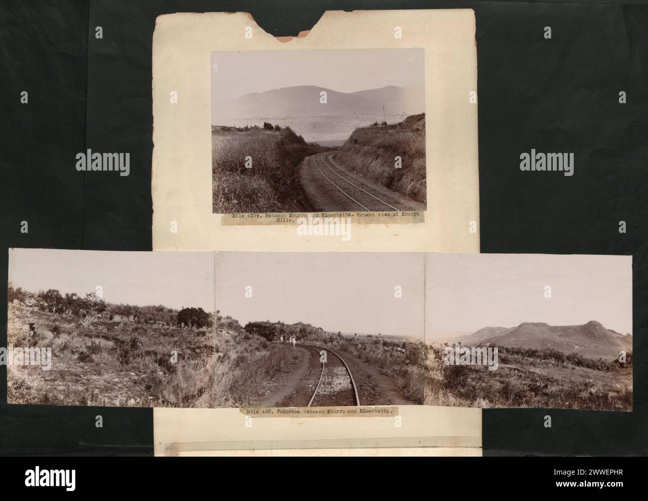 Description: Mile 419 1/2. Between Eburru and Elmenteita. Instant view ...