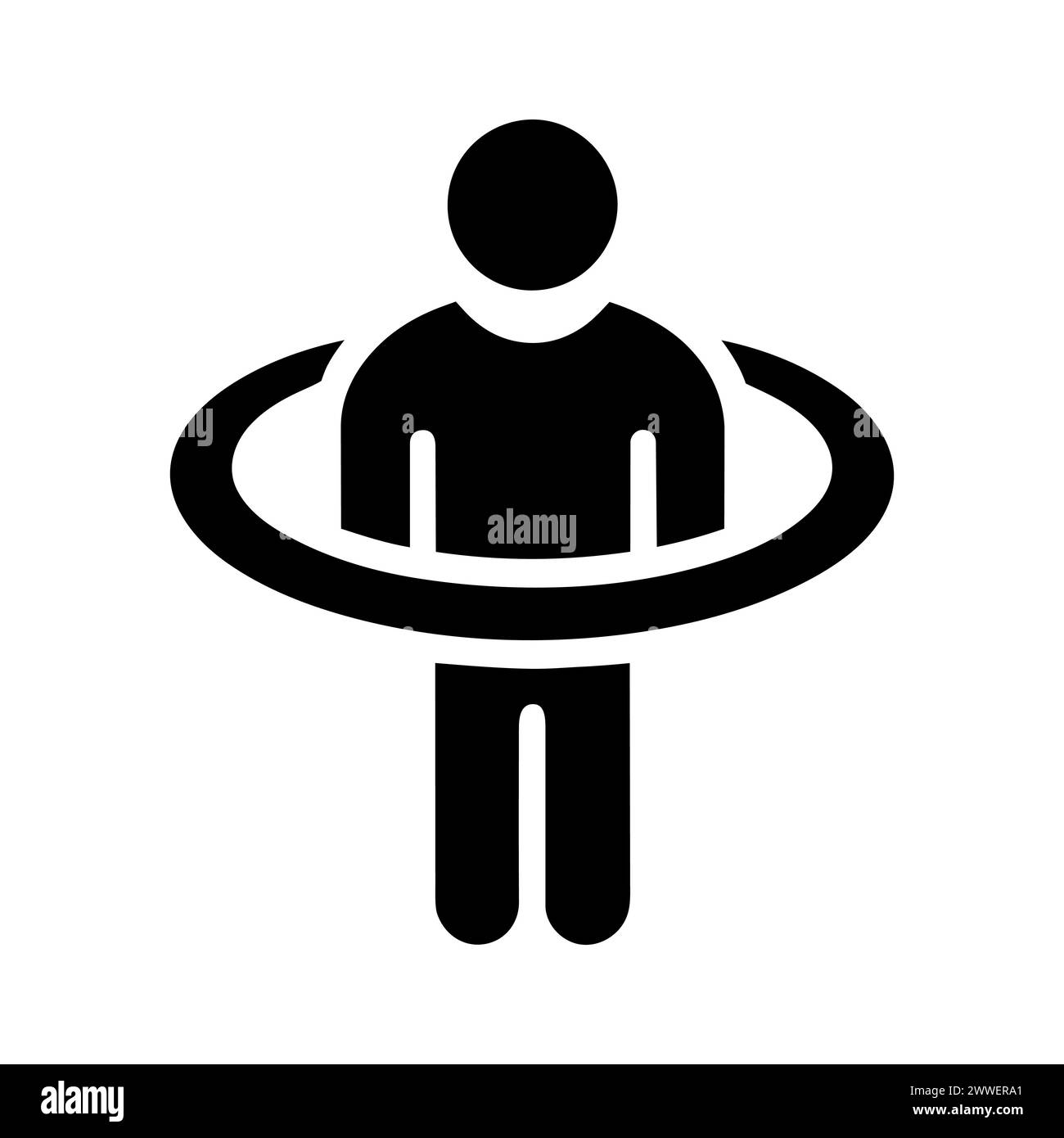 3d reality icon. User rotate icon. Person rotation symbol. Vector ...