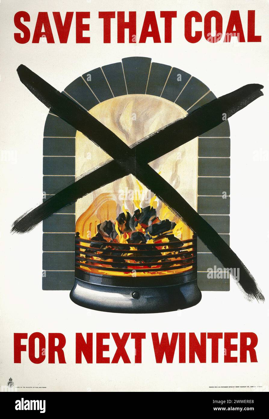 World War II poster - Fuel Saving - Save That Coal For Winter ...