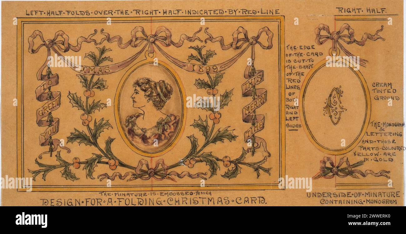 This 1899 design is a folding Christmas card, part of educational ...