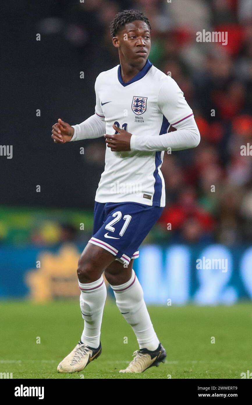 Kobbie Mainoo of England during the International Friendly match ...