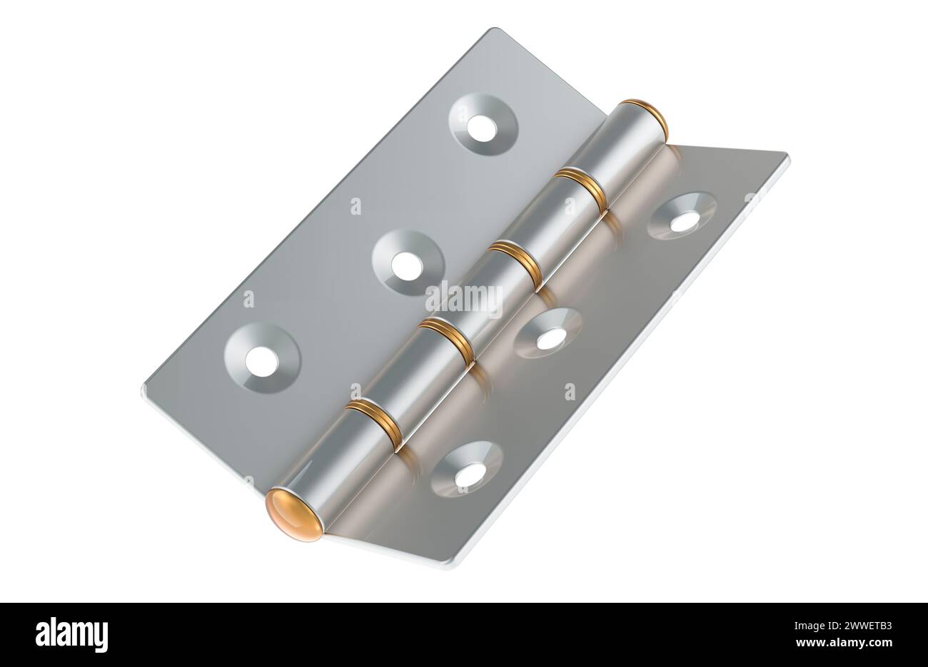 Door hinge, 3D rendering isolated on white background Stock Photo - Alamy