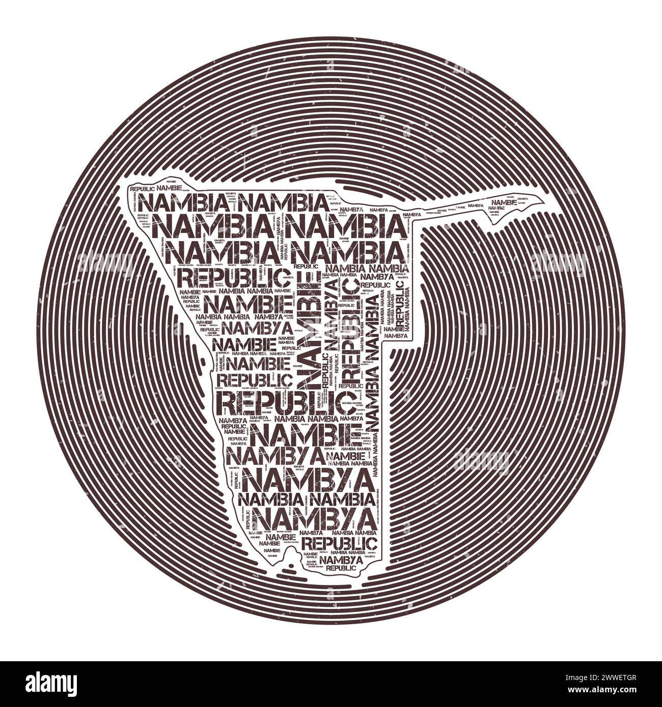 Namibia vector image. Country round logo design. Namibia poster in ...