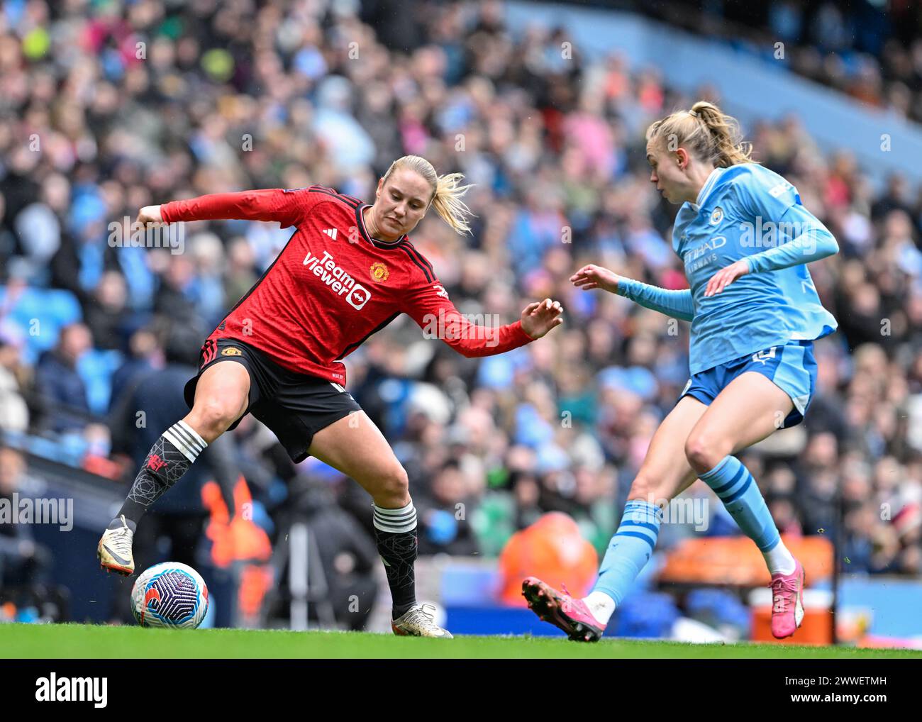 Lisa Naalsund of Manchester United Women in action, during The FA Women ...