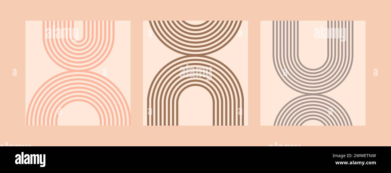 Minimalist geometric zen arches square post social media collection ...