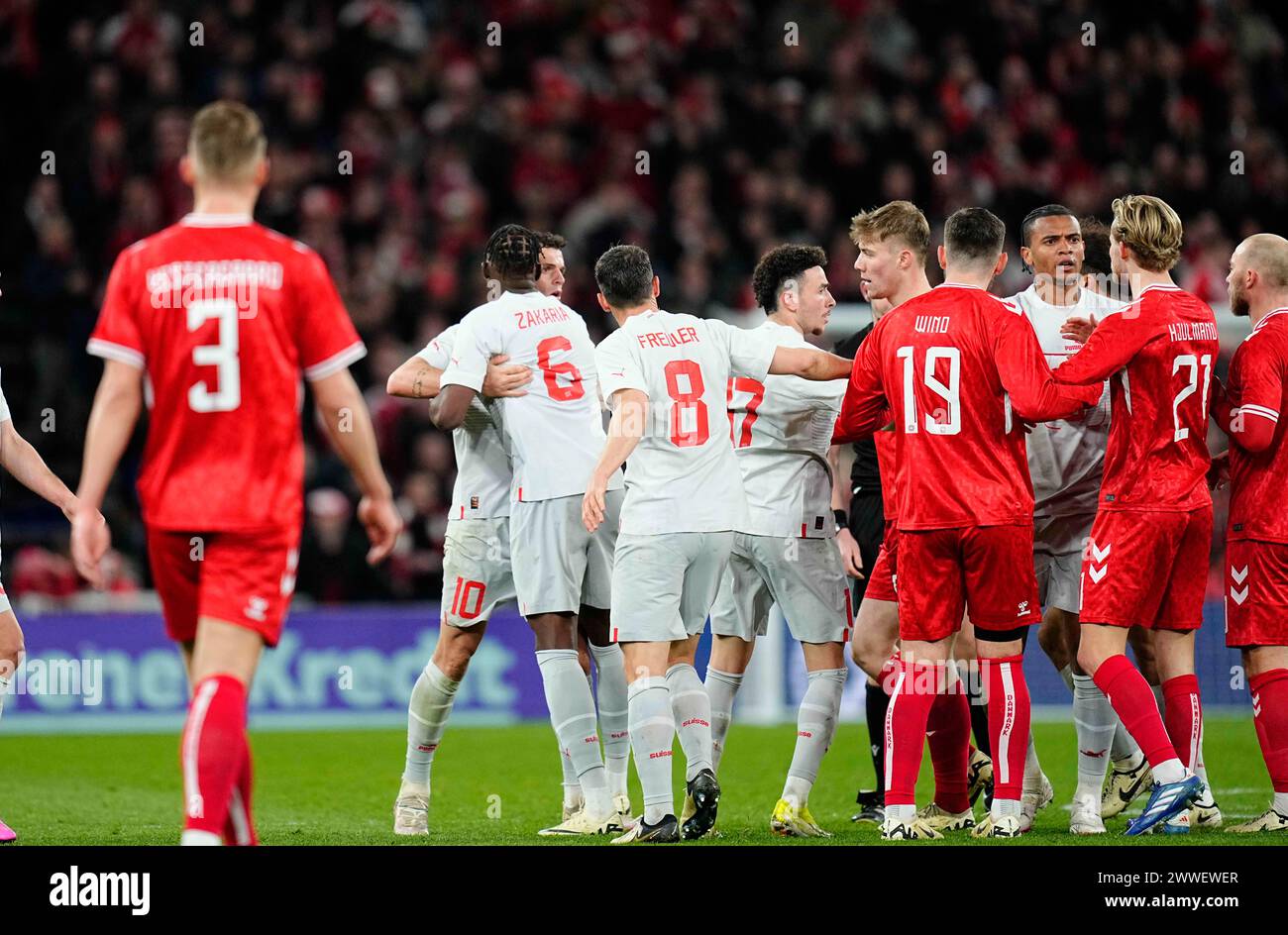 Parken, Copenhagen, Denmark. 23rd Mar, 2024. Granit Xhaka (Switzerland ...