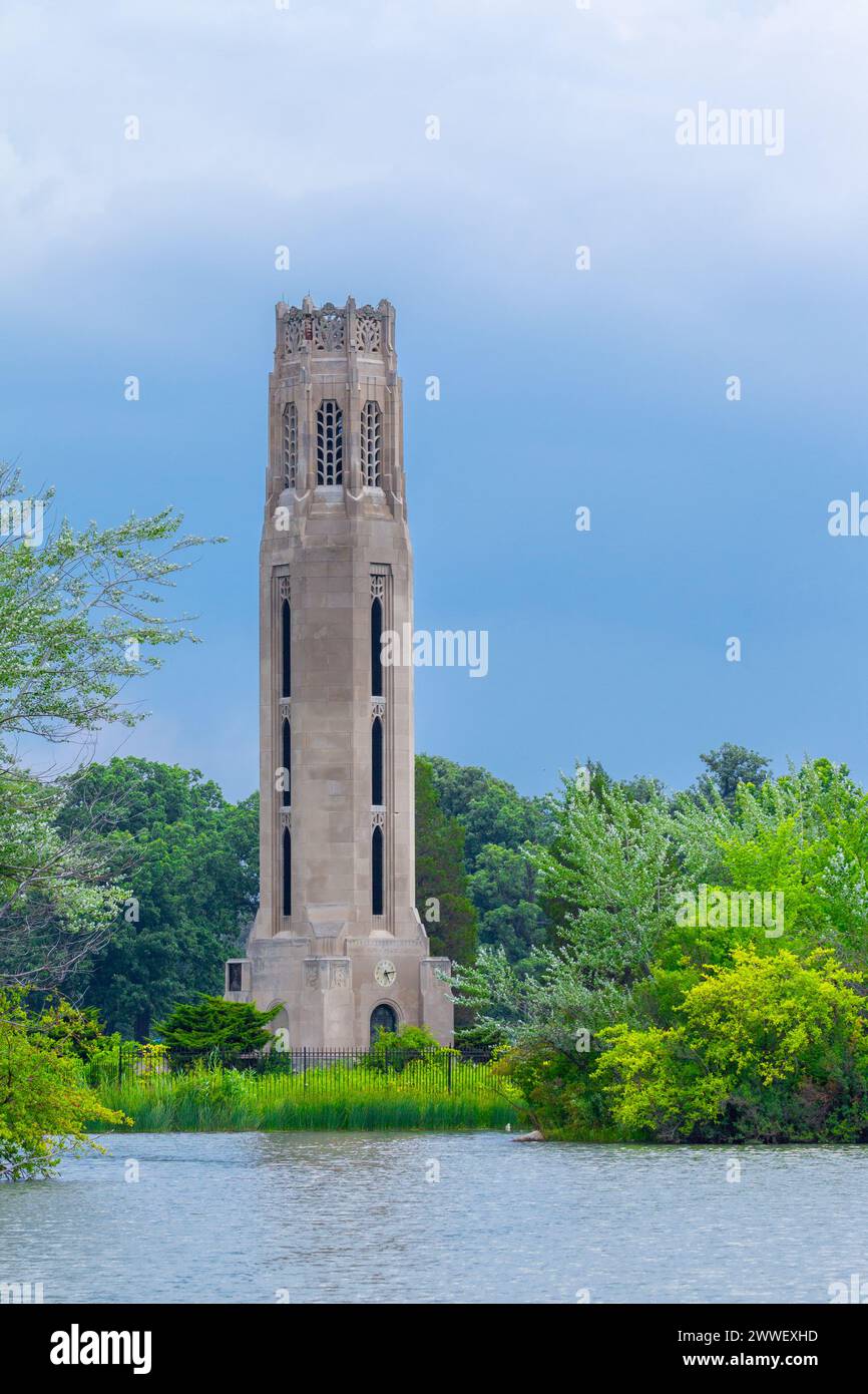 The Nancy Brown Peace Carillon on Belle Isle in Detroit, Michigan, USA ...